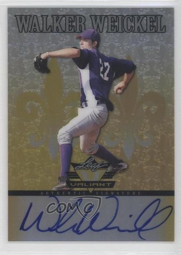 2012 Leaf Valiant Yellow /10 Walker Weickel #VA-WW1 Auto | eBay Australia