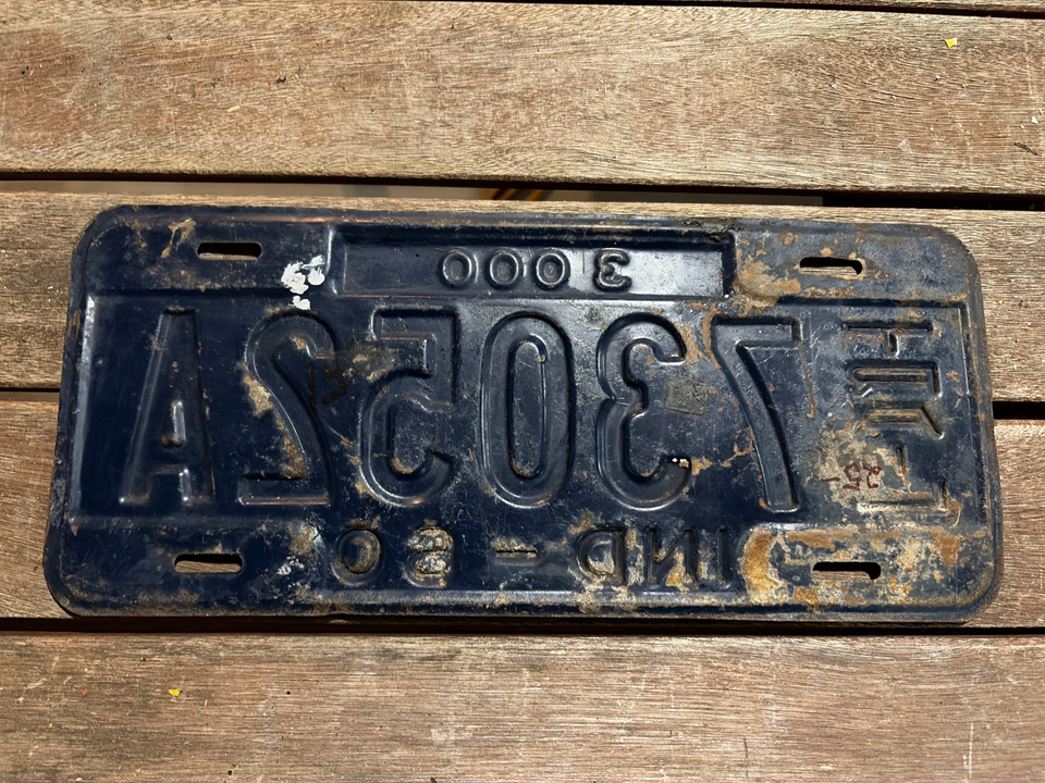 1960 Indiana Trailer License Plate 73052A | eBay