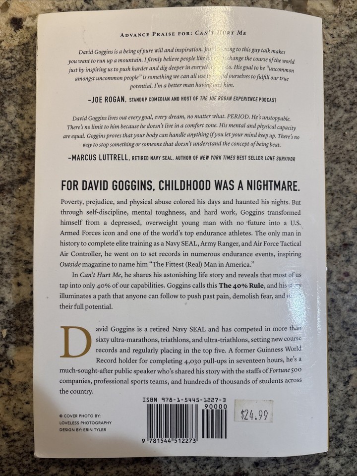 Can't Hurt Me : Master Your Mind and Defy the Odds by David Goggins ...