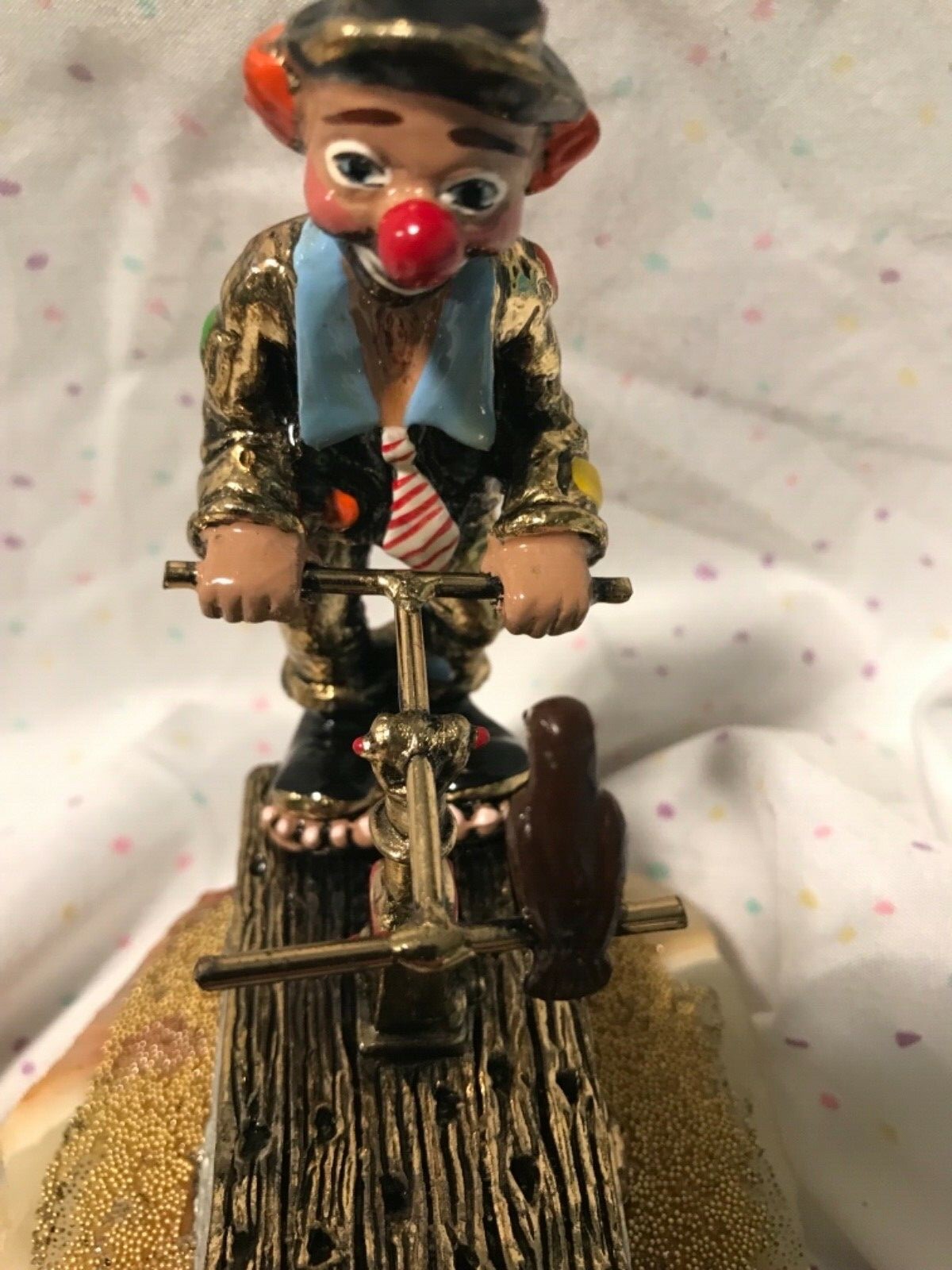 1983 Ron Lee CLOWN ON RAILROAD TRAIN CART WITH BIRD very rare clowns ...
