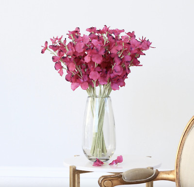 Artificial Dark Pink Sweet Pea Stem, Individual Pink Faux Flower ...