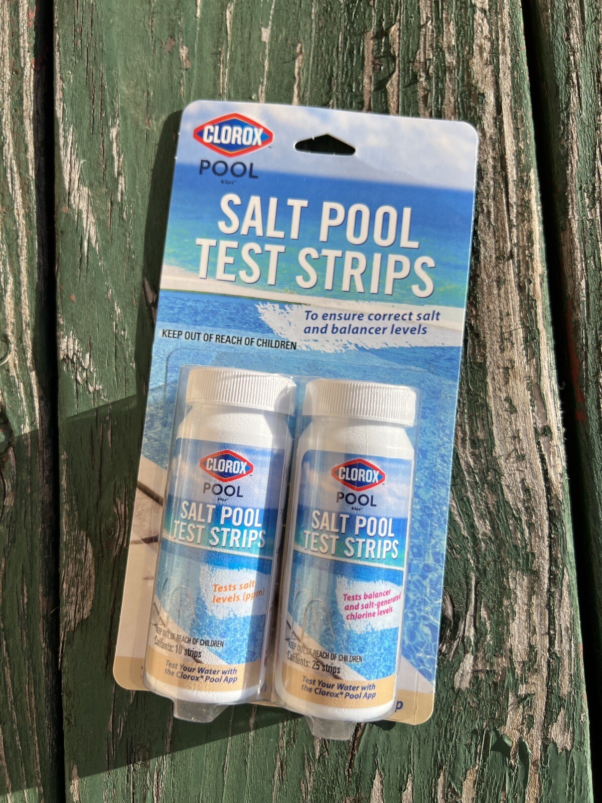 2-Pack CLOROX Salt Pool Test Strips 25-Balancer Strips / 10- Salt ...
