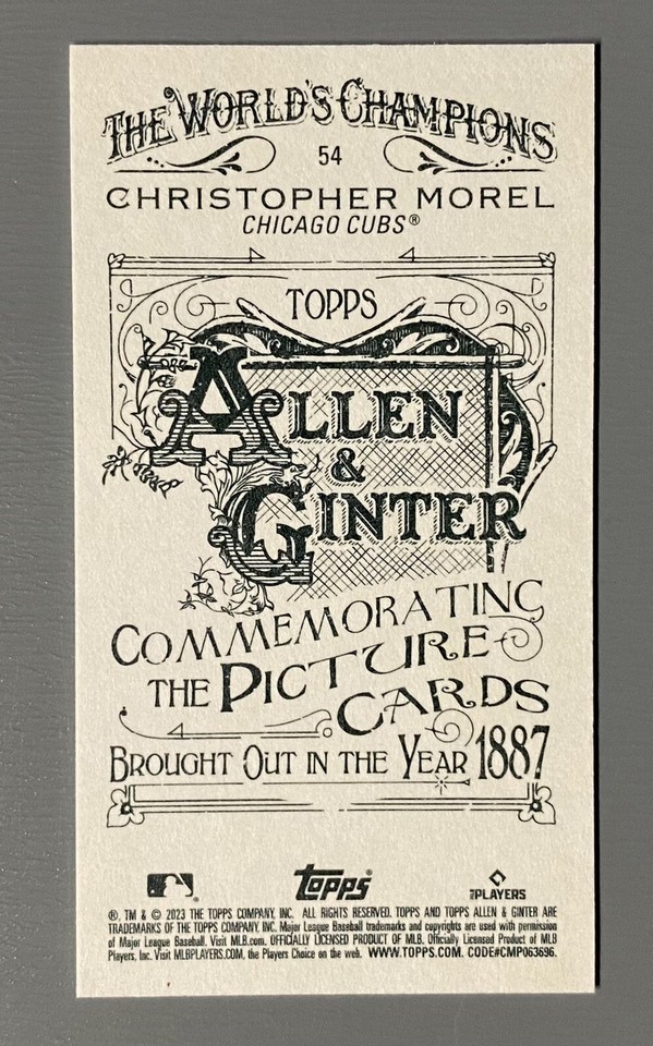 2023 Topps Allen & Ginter Christopher Morel Mini A&G Back Rookie RC #54 ...