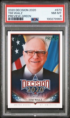 Decision 2020 - Tim Walz #673 - Preview /3 - PSA 8 | eBay