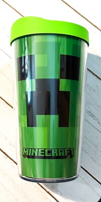 Tervis Minecraft Creeper 16 oz Travel Tumbler Drink Cup w/lid Green ...