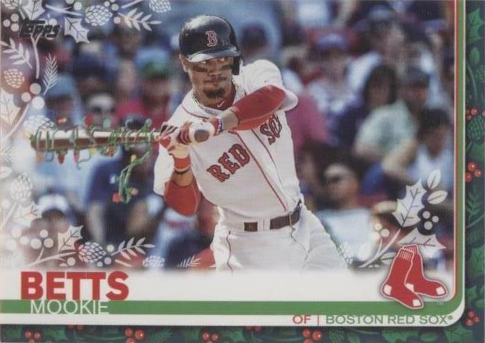 2019 Topps Holiday - SP Variation Mookie Betts #HW29 Lights on Bat for ...