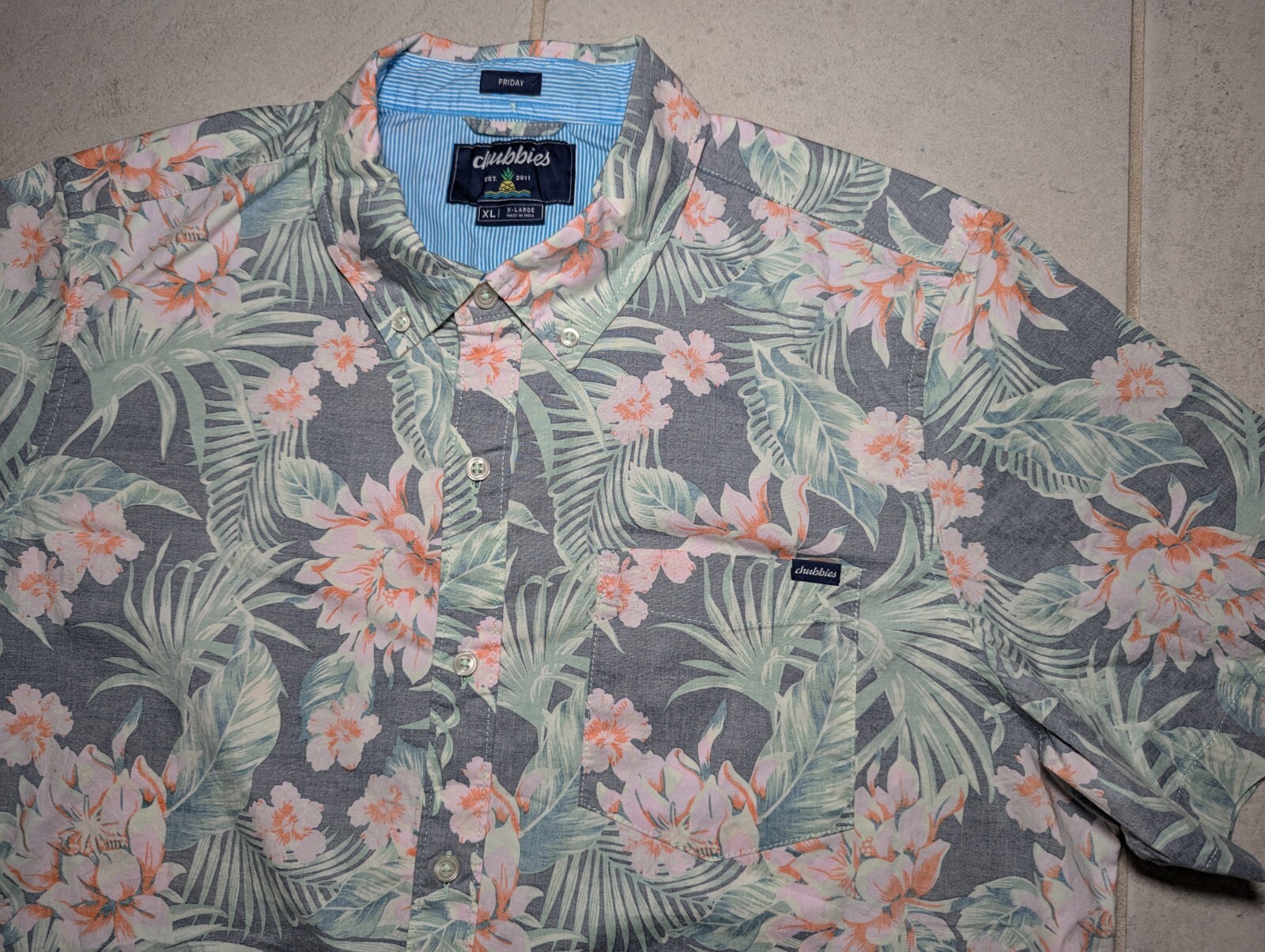 Chubbies Men's XL The Resort Wear Friday Shirt Cotton… - Gem