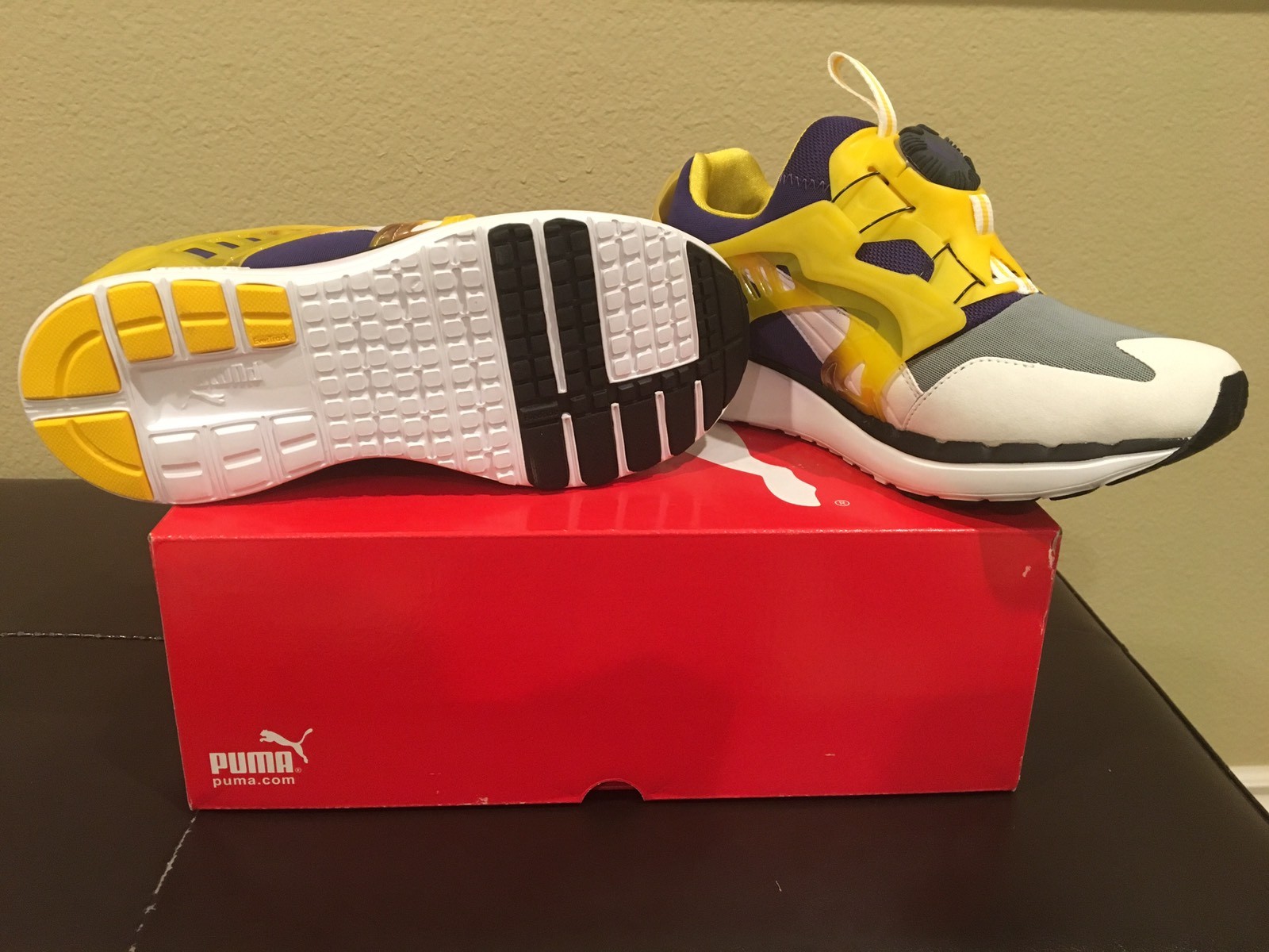 NEW Puma Disk Lite theList Gametime Purple Yellow Shoes Sneakers Sz 8 ...
