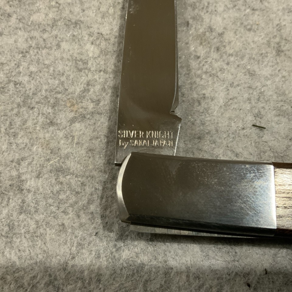 Gerber Silver Knight 250A Wood Handle Lock Back Pocket Knife Enterprise ...