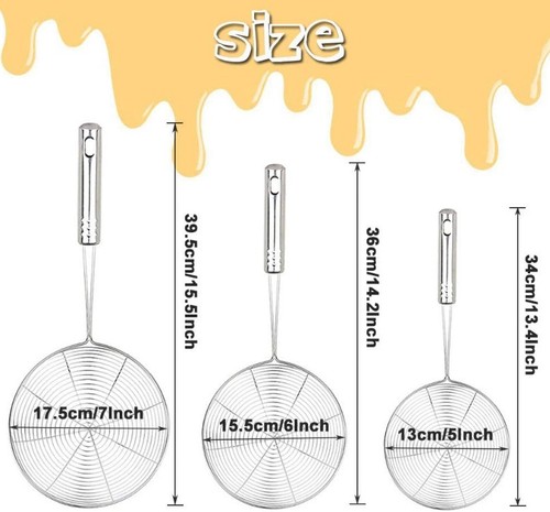 Strainer Ladle Deep Frying Chinese Spoon and Stainless Steel Wire ...