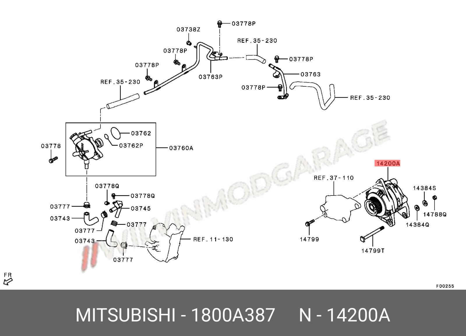 Genuine Alternator Assy 15-19 Mitsubishi Triton L200 2.5L 1800A387 ...