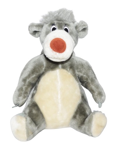 Disney Jungle Boy Baloo Bear Plush Stuffed Animal Gray 12" Tall Vintage | eBay