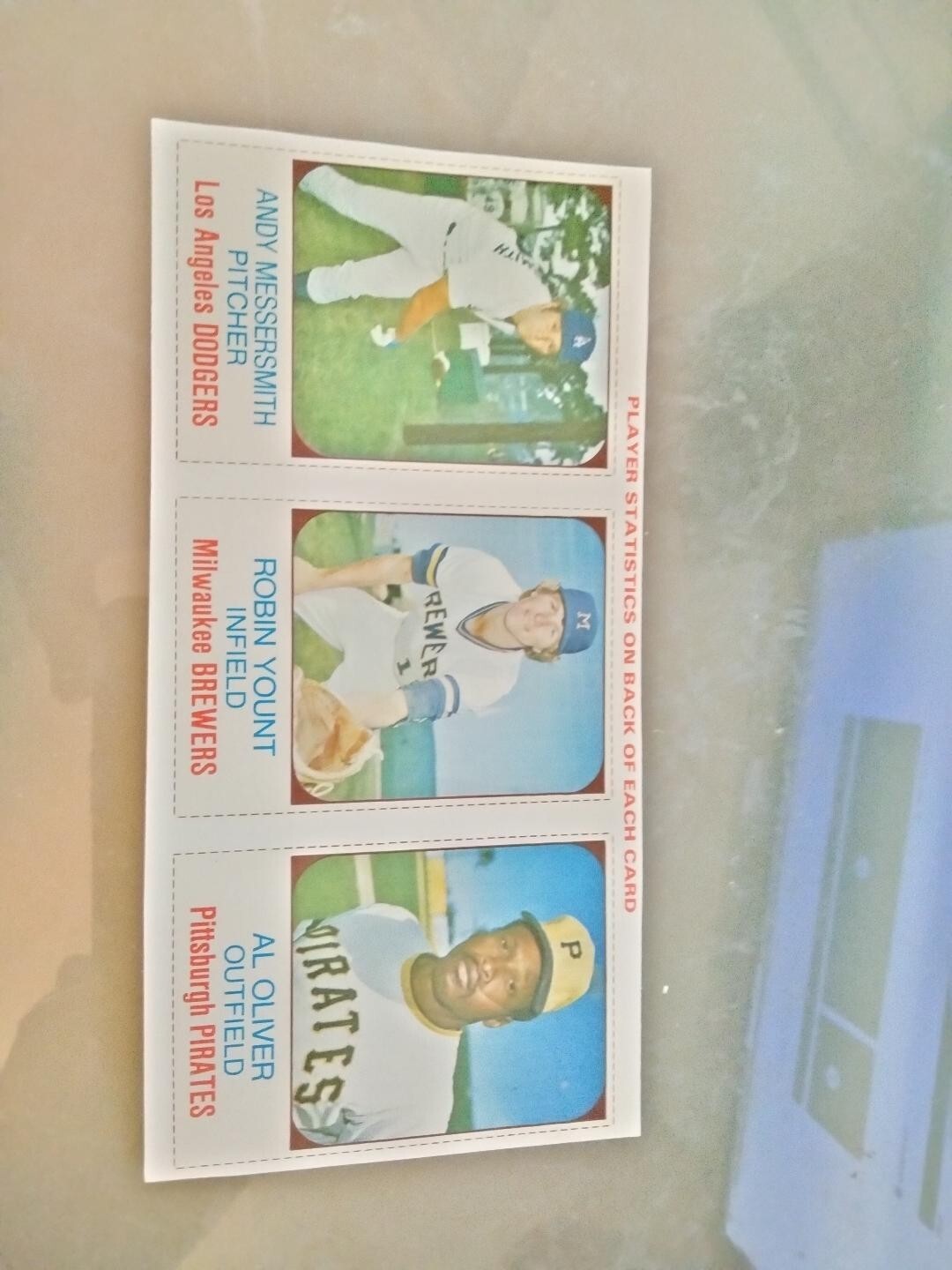 1975 Hostess Panel Andy Messersmith Robin Yount Al Oliver #79-81 | eBay