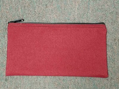 1 Brand New Heavy Dark Red Canvas Bank Deposit Money Bag Zippered | eBay