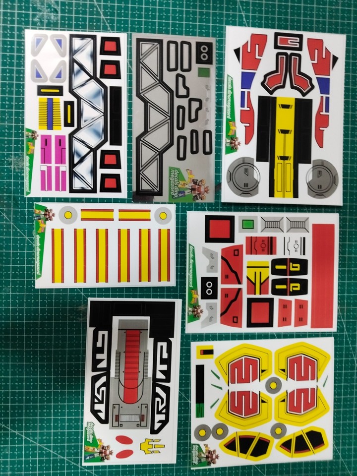 Decals Sticker Replacement Dx vintage Megazord Power Ranger Dino | eBay