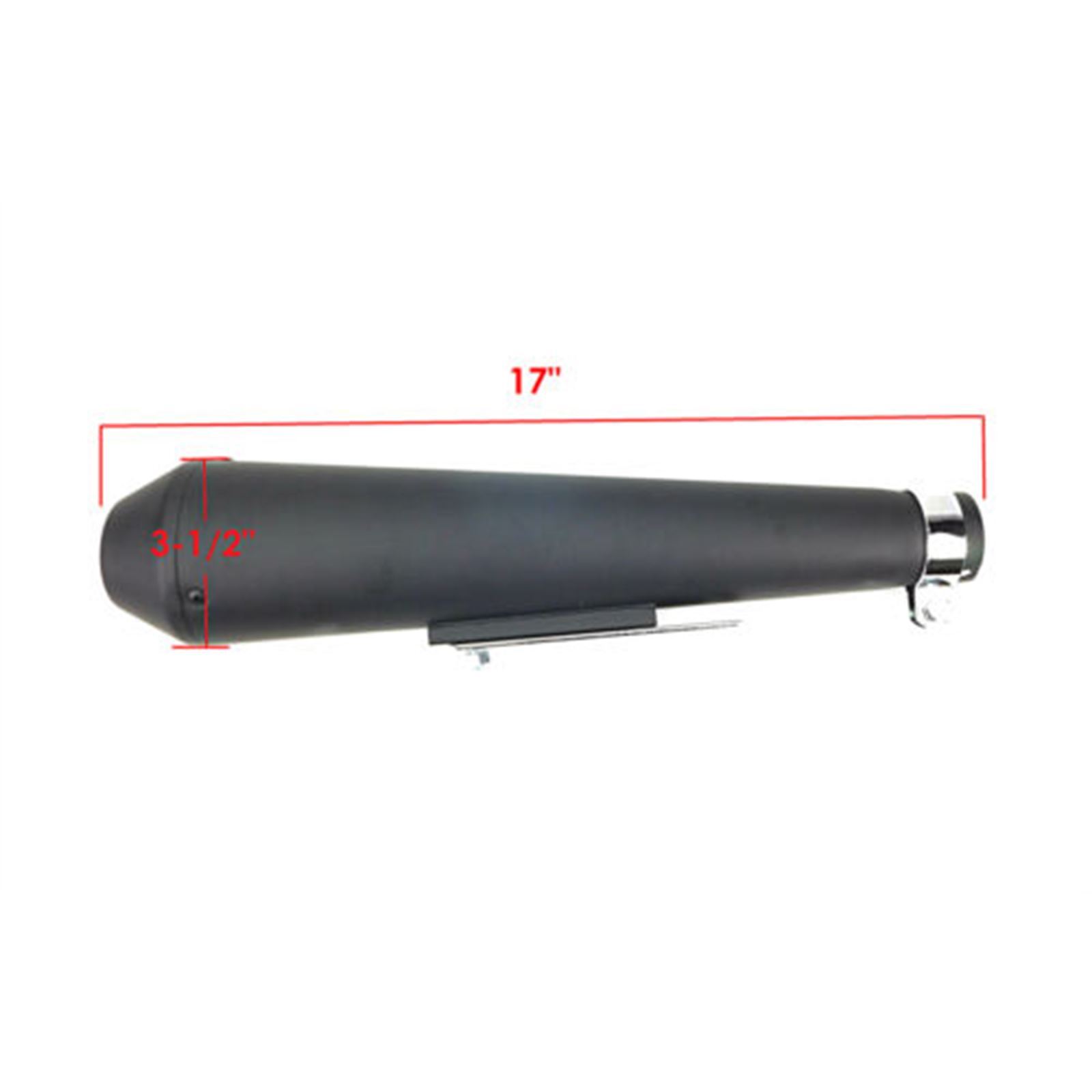 Reverse Cone Shorty Megaphone Motorcycle Mufflers - Black 2 Pack 80 ...