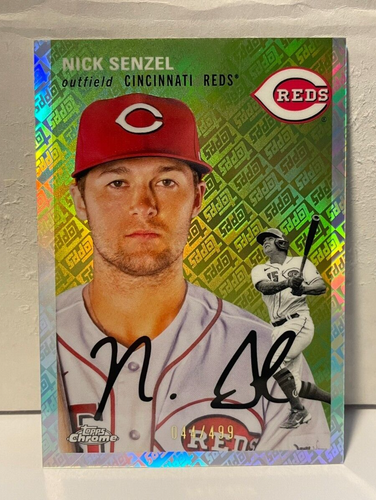 2023 Topps Chrome Platinum Nick Senzel Topps Logo Refractor /499 Reds ...