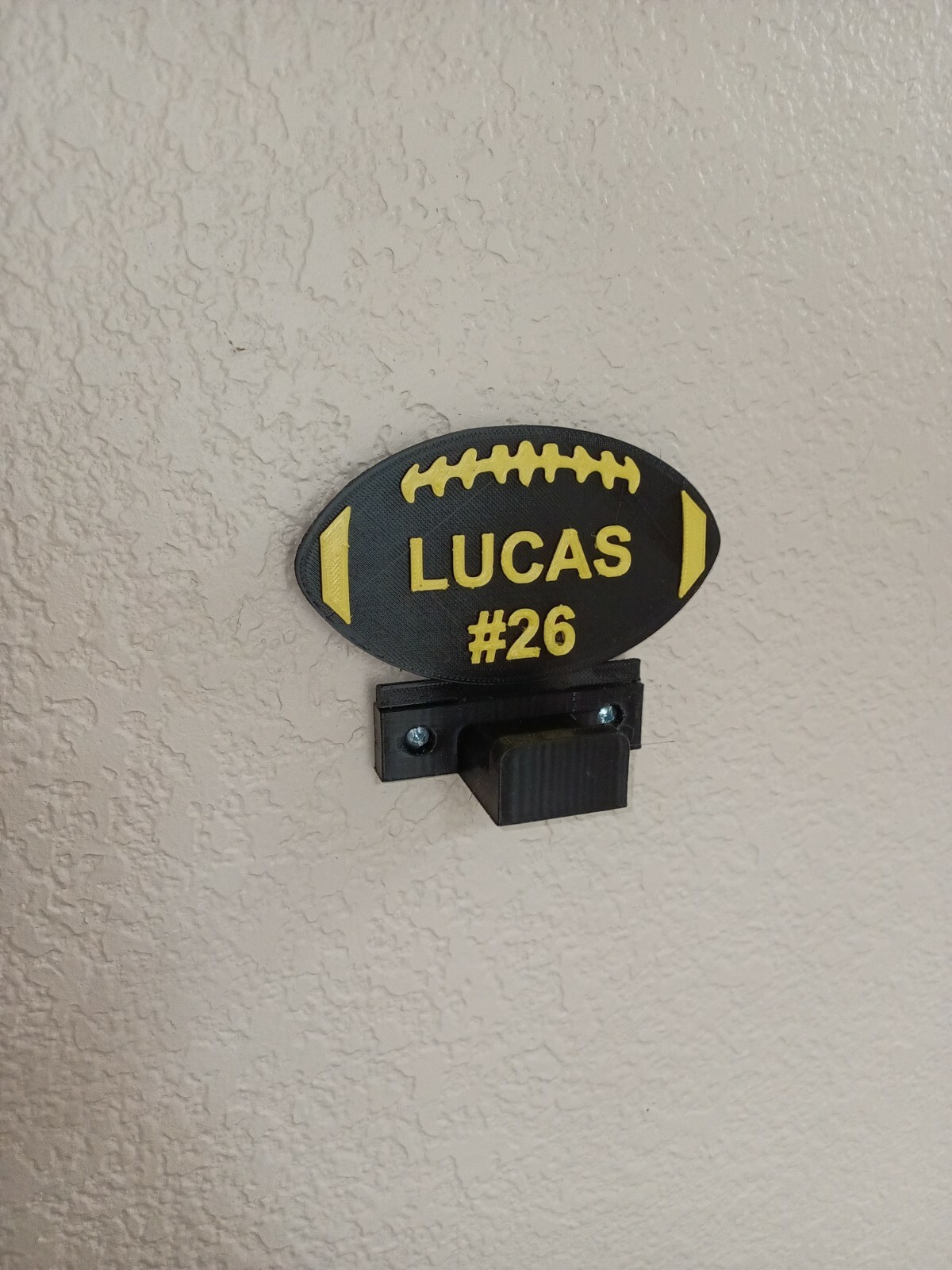 Personalized Football Backpack Wall Hanger / Holder with mounting ...