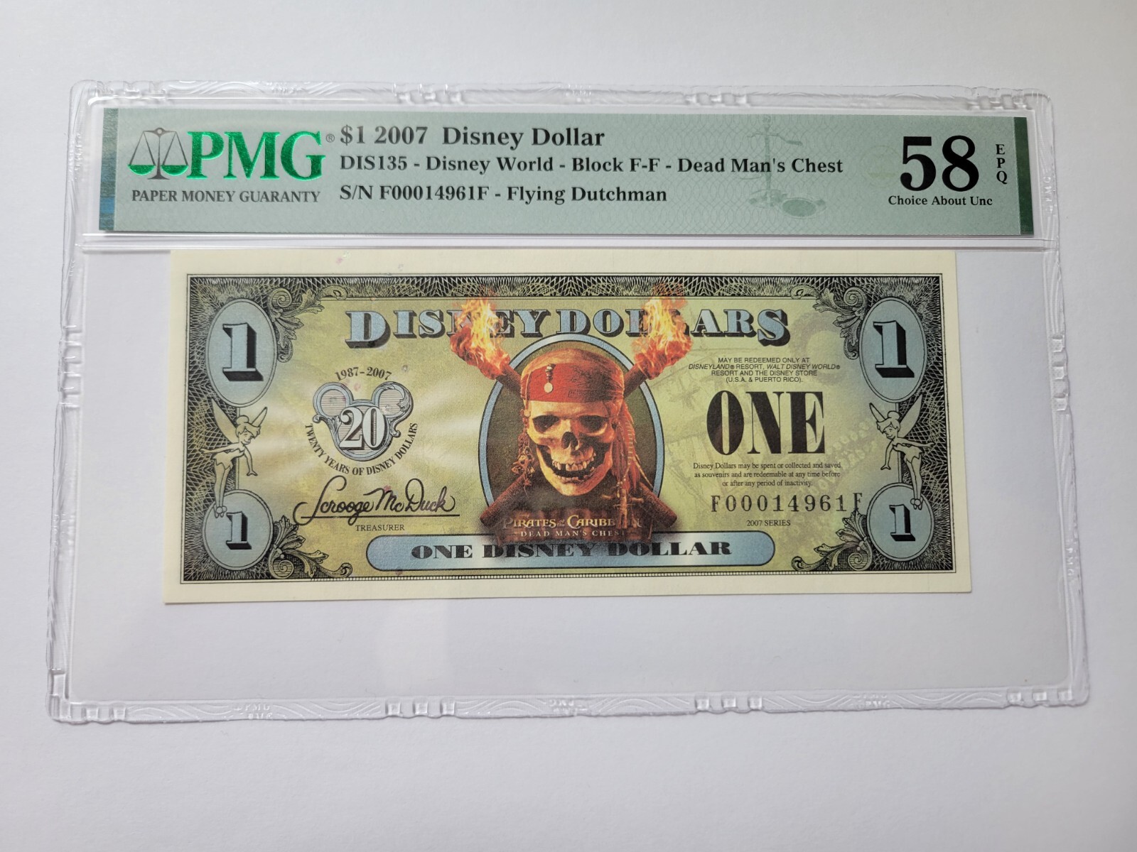 Disney Dollar Pirates of the Caribbean Dead Man's Chest Flying Dutchman ...