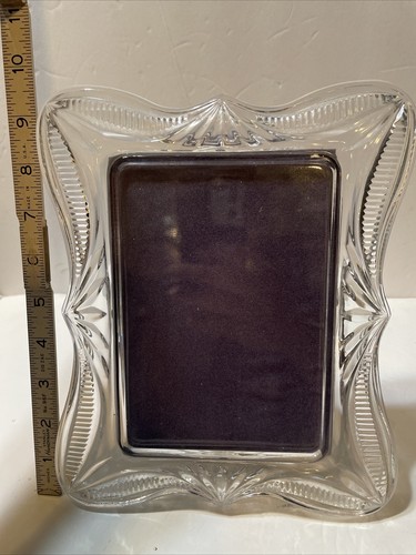 Vintage Glass 5x7 Heavy Crystal Picture Frame (Glam/Regency/Retro Home ...