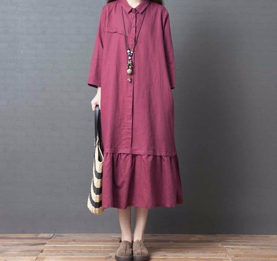 Custom Made To Order Relaxed Fit Casual party Daily Shirt Dress plus 1x ...