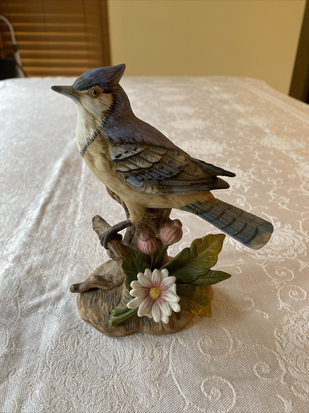 Blue Jay On Branch Porcelain Figurine Homco 1445 | eBay