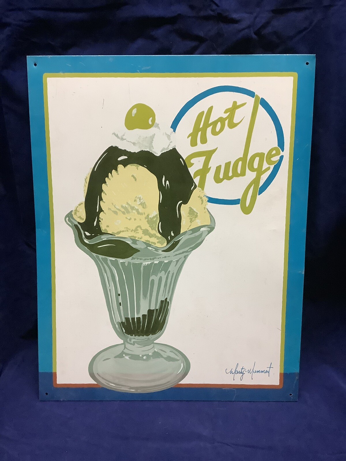 Hot Fudge Sundae Marty Mummert Metal Sign, 16” X 12.5” | eBay
