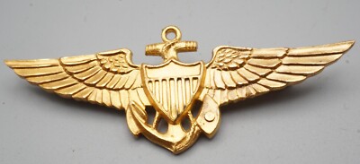 WWII Navy - USMC Aviator Pilot 2 3/4 Inch Wings Badge PIN BACK | eBay