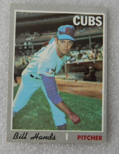 1970 TOPPS MLB BASEBALL CARD #405 BILL HANDS CHICAGO CUBS VGEX AUG039 ...