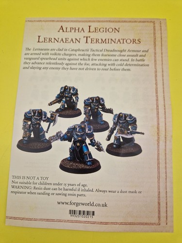 Forge World Alpha Legion Lernaean Terminators Assembly instructions | eBay
