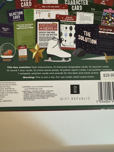 Christmas Nightmare Murder Mystery Game Jolly Killer Fun Group Party ...