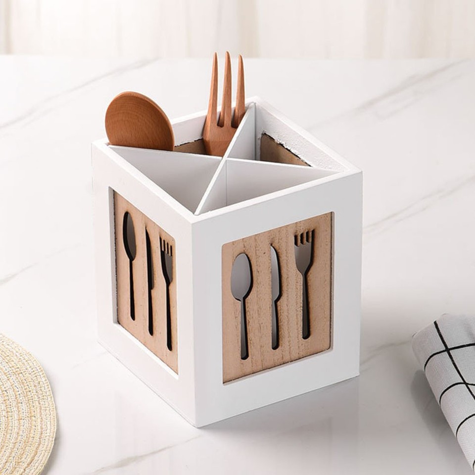 Utensils Holder for Kitchen Counter Organiser Cutlery Storage Box | eBay UK