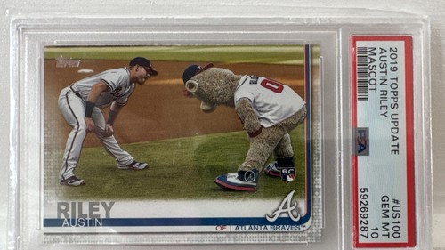2019 Topps Update Baseball #US100 Austin Riley Mascot Rookie PSA 10 ...