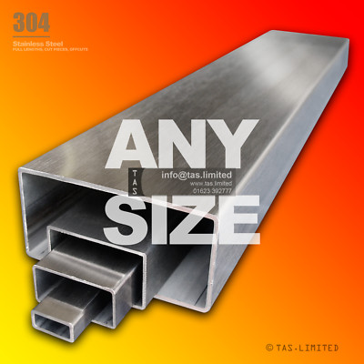 Grade 304 Stainless Steel Rectangular Box Section *ANY SIZE* *ANY ...