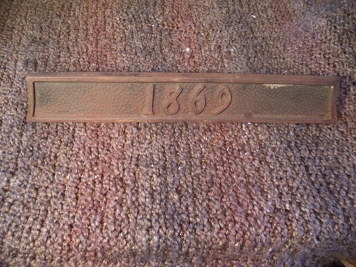 Old 1869 Cast Iron Bridge, Building, Railroad Plaque, Marker ...
