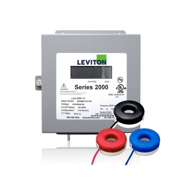 Leviton Submeter Indoor 208V 3-Phase 4-Wire 100A Current Transformers ...