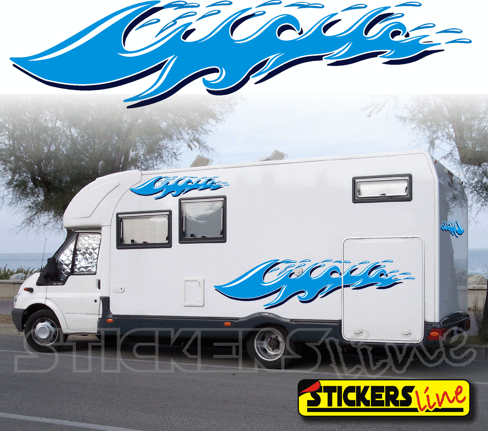 Adhésifs Camper SEA BEACH Mis. 180x36 | eBay