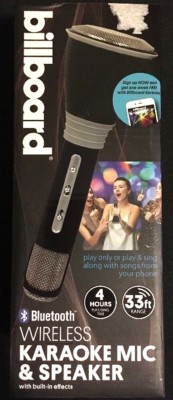Billboard Bluetooth Wireless Karaoke Mic & Speaker with built in ...