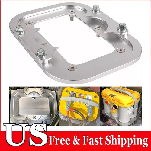 Aluminum Battery Tray Hold Down Mount Trunk Relocation Box For Optima ...