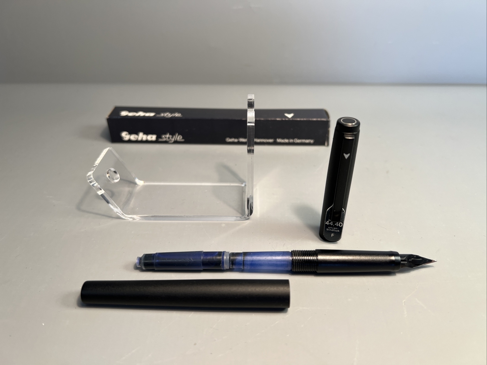 Geha Style | 721 Patronen Füller Design Stahl Feder F | inkl. OVP | #M8 ...