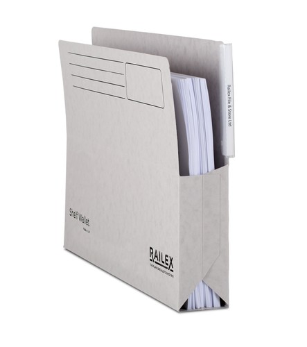 Railex Shelf Wallet SW5 A4 Foolscap 350gsm Document Filing Storage ...