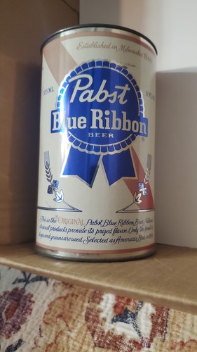 Pabst Blue Ribbon coin bank graphics are of a 12 oz can, but it is ...