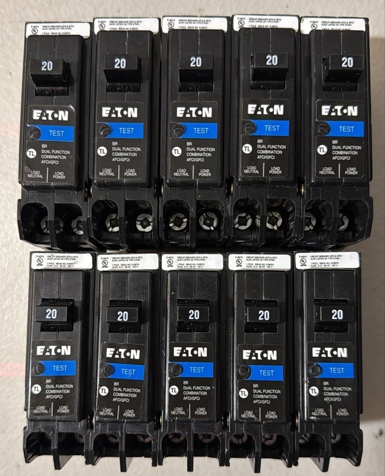 10 PCS Eaton BRP120DF 20A Dual Function Circuit Breaker | eBay