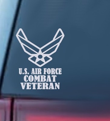 US Air Force Combat Veteran Vinyl Decal Sticker - Military Car, Laptop ...