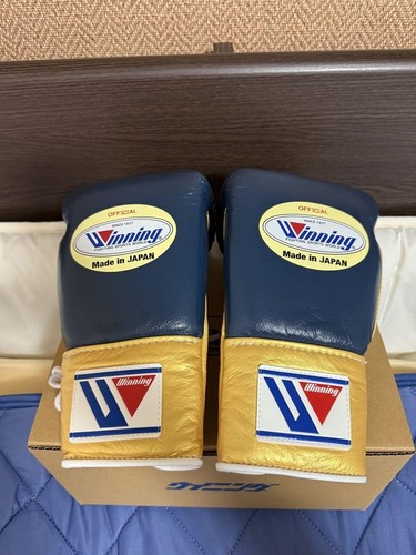 Winning Boxing Gloves, 8oz, Navy/Gold, Lace-Up | eBay