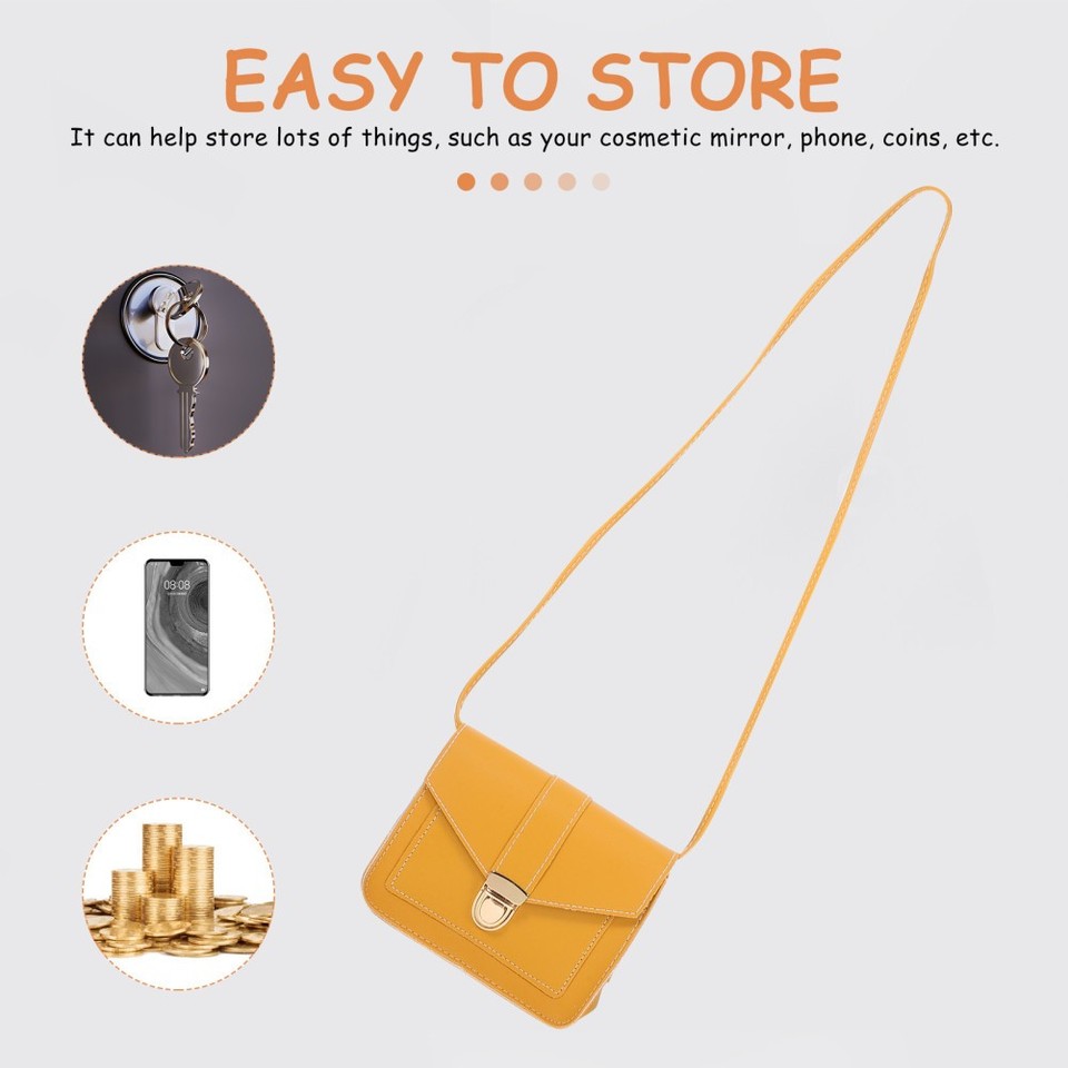 Small Square Body Shoulder Bag for Women PU Cell Phone Bag | eBay UK