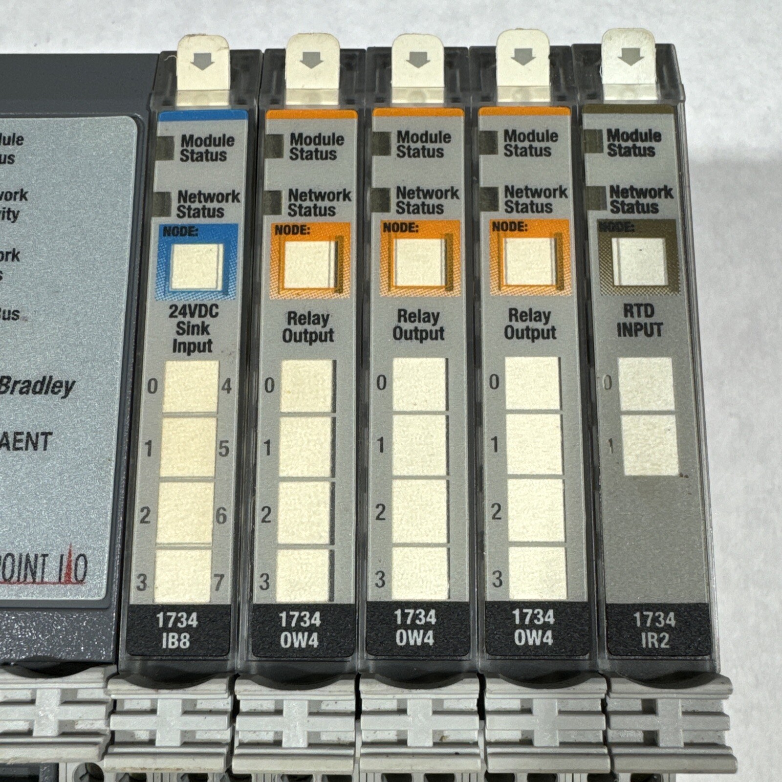 Allen Bradley 1734-AENT Ethernet W/ 1734-RTB, 1734-MB And (5) Modules ...
