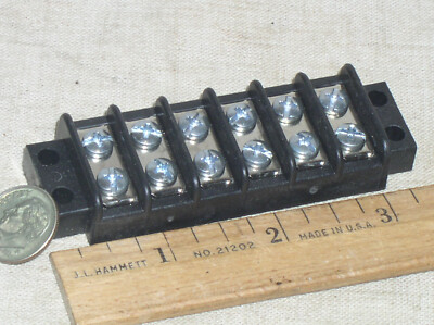 1 BRAND NEW 6 POSITION BEAU 78-0-4 TERMINAL BLOCK BARRIER STRIP 20 A ...