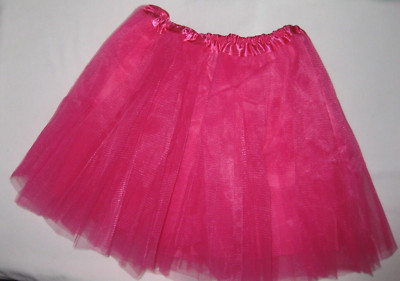 Retro 80s aesthetic layered tulle tutu skirt hot pink one size kawaii ...