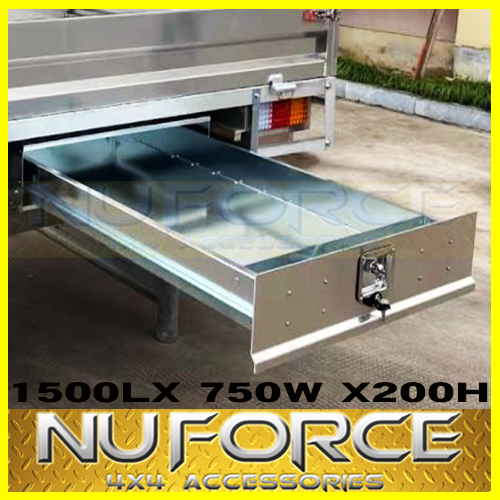 TRUNDLE TRAY 1500 x 750 x 200 TRUNDLE DRAW STEEL UNDERTRAY SLIDING DRAW ...